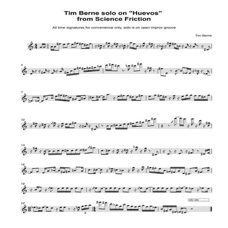 Tim berne solo huevos | PDF