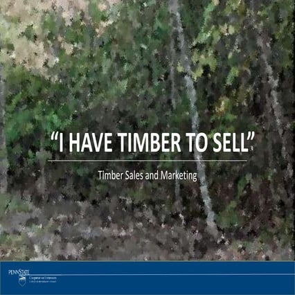 Timber Sales and Marketing | PPTX