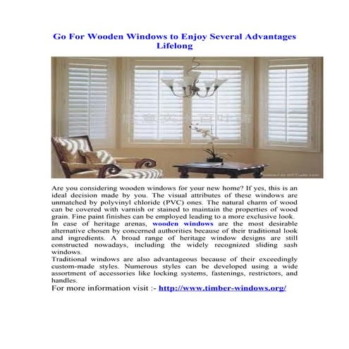 Wooden Windows | PDF