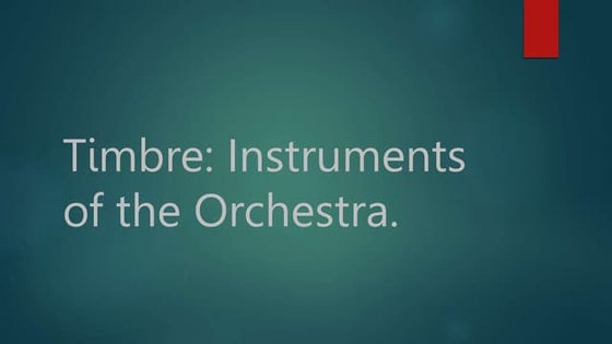 The four instrument families of the orchestra! | PPT