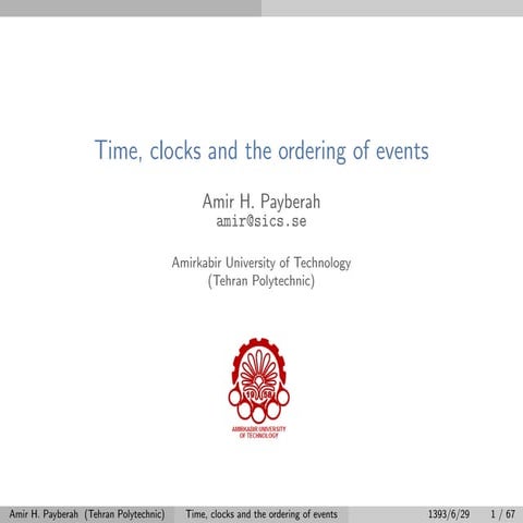 Time, clocks and the ordering of events | PDF | Computer Networking ...