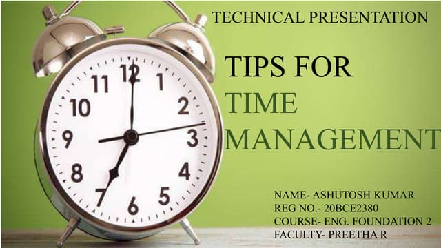 Time management ppt | PDF