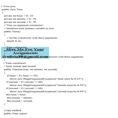 Time.java public class Time { private int hour; 0 - 2.pdf