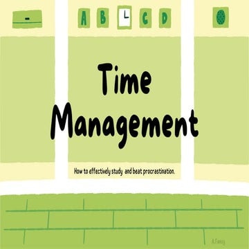 Time Management -PowerPoint presentation | PDF