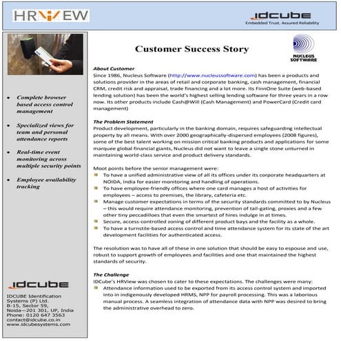 Time attendance-hrview-case-study | PDF