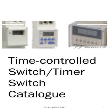 Time controlled switch catalogue - huimu instrumrnts v1.0 compressed | PDF