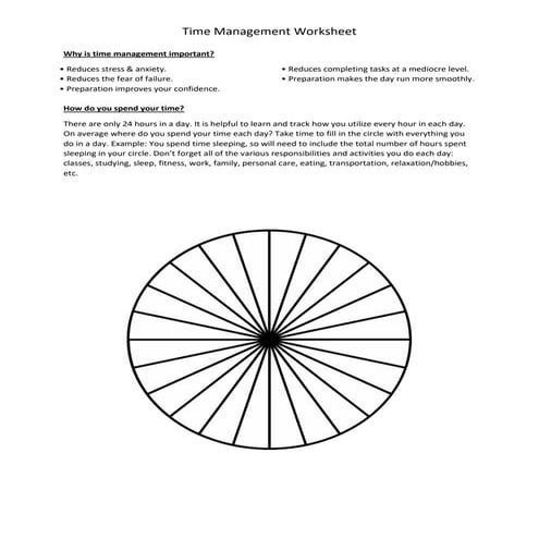 Time-Management-Worksheet (1).pdf | Homework and Study | Education