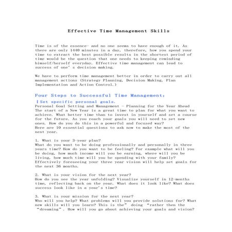 Time Management (Eng Ver) | PDF