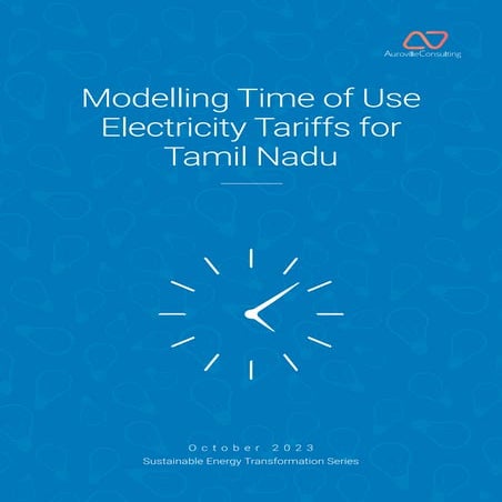 Modelling Time-of-Use Electricity Tariffs for Tamil Nadu | PDF