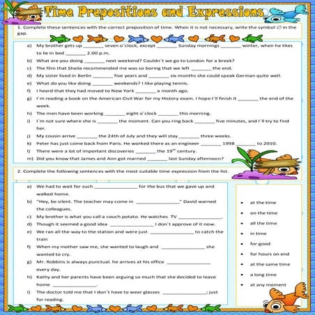 Time prepositions-and-time-expressions | PDF