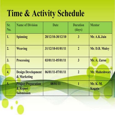 Time schedule--BSL | PPTX