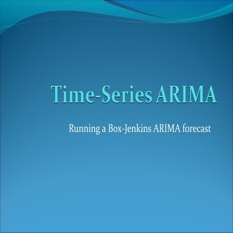 Time Series Arima Using Risk Simulator Ppt