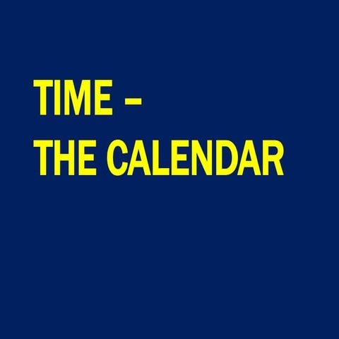 Time the calendar | PPTX