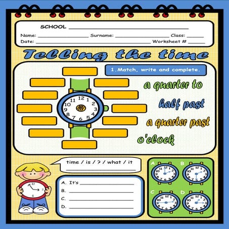 TELLING THE TIME WORKSHEET | PDF