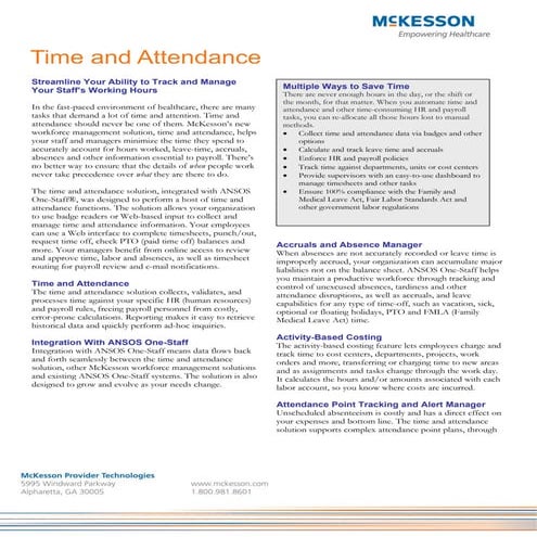 Time and attendance_fact_sheet | PDF