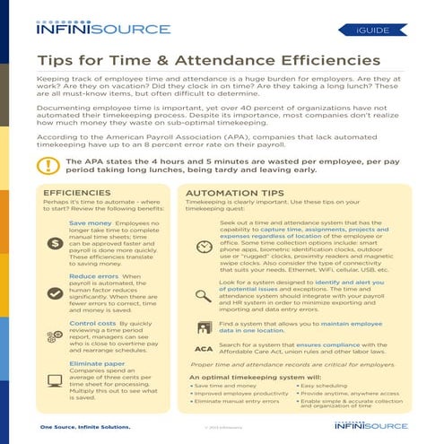 Time and Attendance Tips | PDF