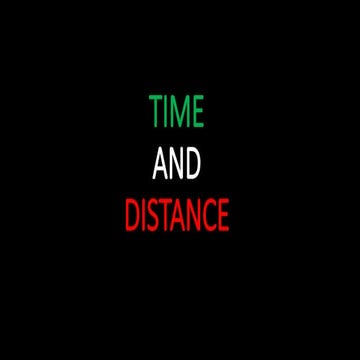 TIME and DISTANCE lecture ppt for ugc net paper 1 exam | PPTX
