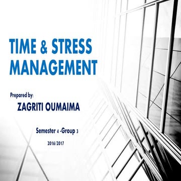 Time and stress management | PPTX