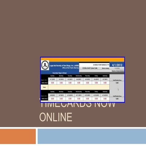 Timecards online | PPSX | Internet | Computing
