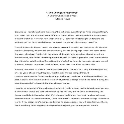 Time changes everything | PDF