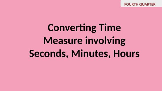 Time Measurement Math Grade 3 | PDF