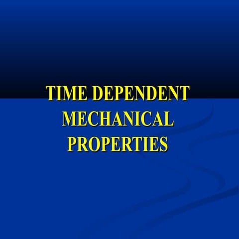 Time dependdent properties | PPT