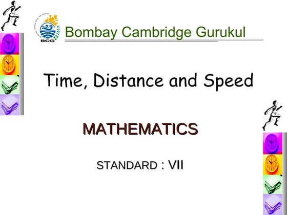 Calculating Speed Time And Distance Ppt