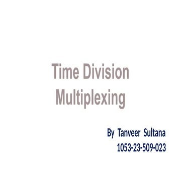Time Division Multiplexing. And block diagram of Time Division ...