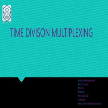 Time divison multiplexing | PPTX