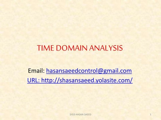 Time domain specifications of second order system | PPT