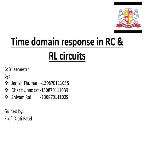 Time domain response in rc & rl circuits | PPTX