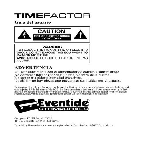 Time factor manual español | PDF