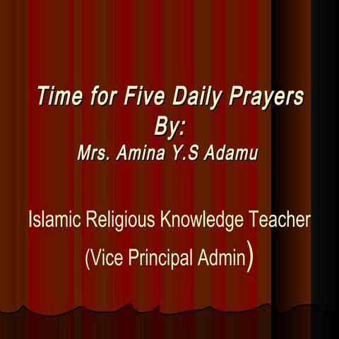 Time for five daily prayers project | PPT