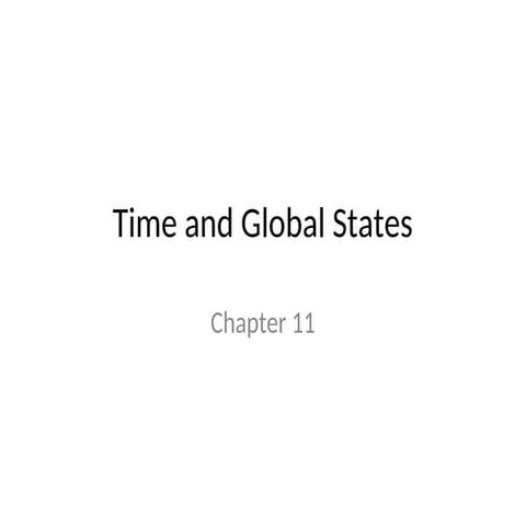 Time Global States -- Distributed System | PPT