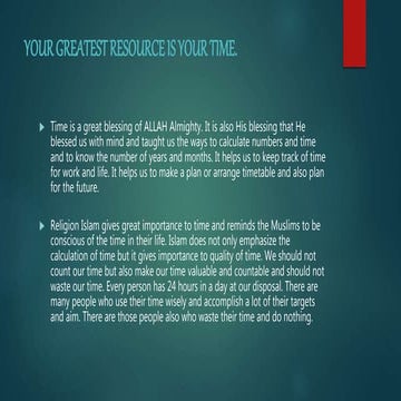 Time is precious | PPTX