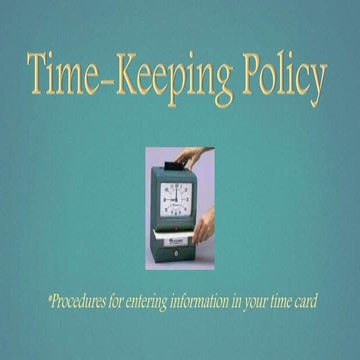 Time keeping policy | PPTX
