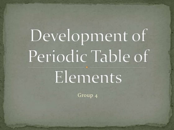 History Of Periodic Table | PPT
