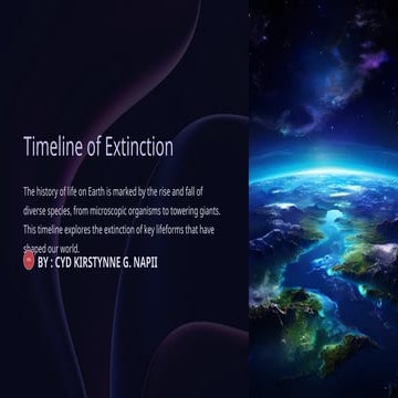 Timeline-of-Extinction-grade-9-topic-3rd-quarter | PPTX
