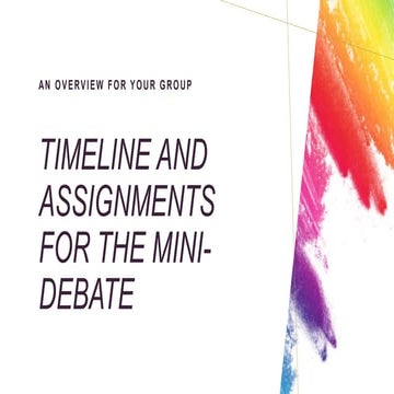 Timeline and Assignments for Mini Debate.pptx