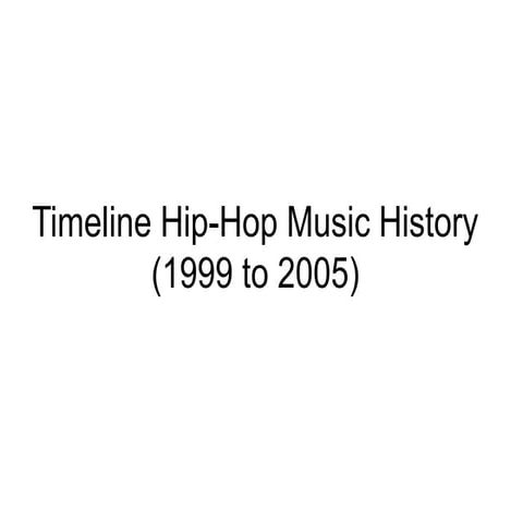 Timeline hip hop music history | PPT