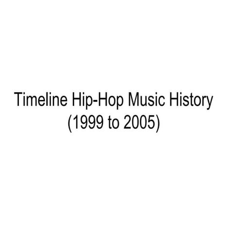 Timeline hip hop music history | PPT
