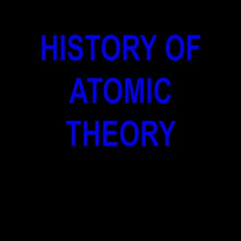 atomic theories and models | PPT