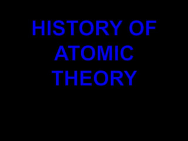 Introduction to atomic theory ppt | PPTX