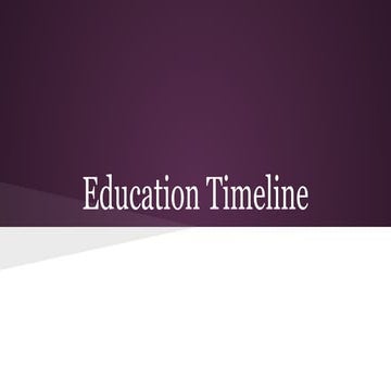 Timeline of education (1) | PDF