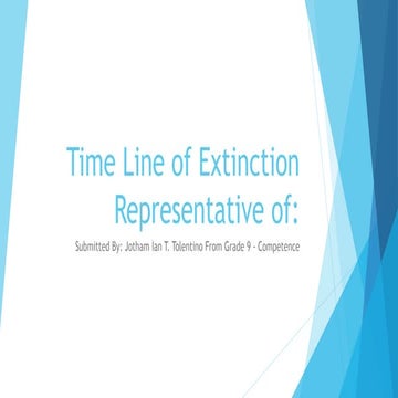 Time line of extinction | PPTX | Infectious Diseases | Diseases and ...