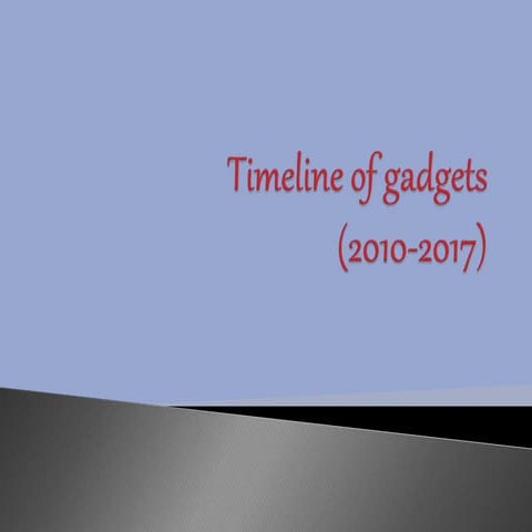 Timeline of gadgets exposure | PPTX