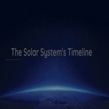 Timeline of solar system | PDF