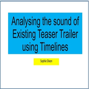 Sound Research- Timelines of films sound | PPTX | Soundtracks, TV and ...