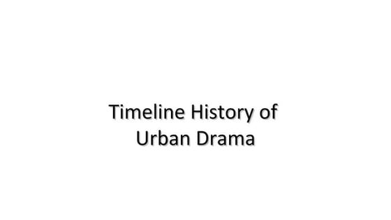 Urban Drama iconography | PPT