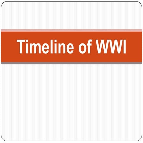 Timeline of wwi (wwi part 2) | PPT
